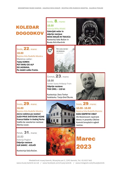 Calendar of events - March 2023 - MM:K